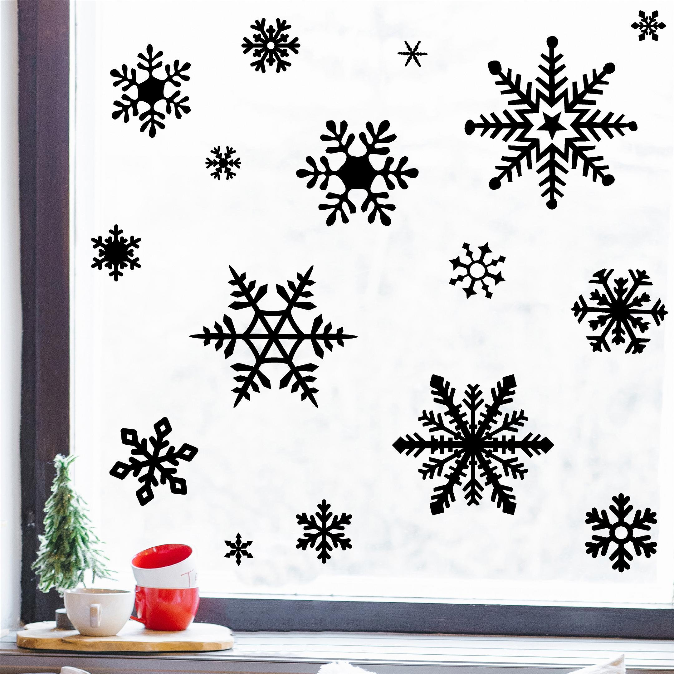 Winter Snowflake Decals Assorted Self Adhesive Snowflakes - Etsy