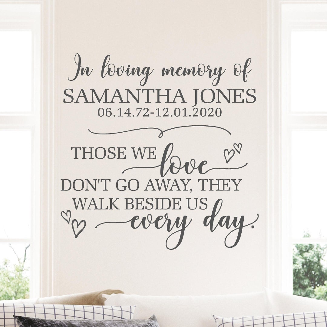 Customizable in Loving Memory - Those We Love Don't Go Away, They Walk ...