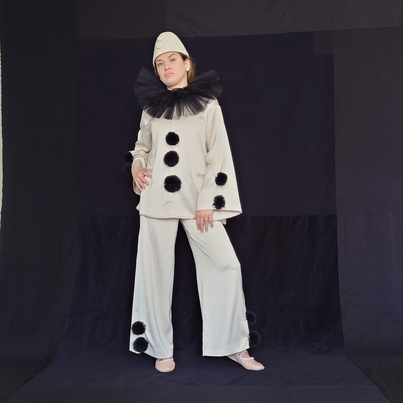 Pierrot Clown Costume Vintage Style Pierrot Lunare Clown - Etsy