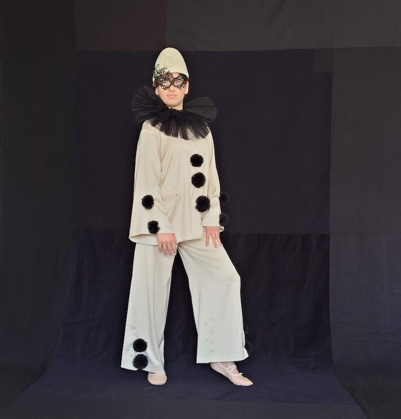 Pierrot Clown Costume Vintage Style Pierrot Lunare Clown - Etsy