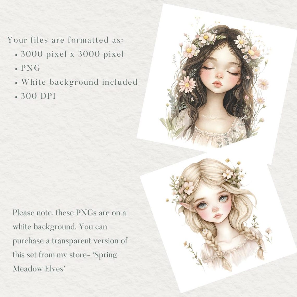 Spring Fairy Clipart, Magical Watercolor Graphics, Digital Download for ...
