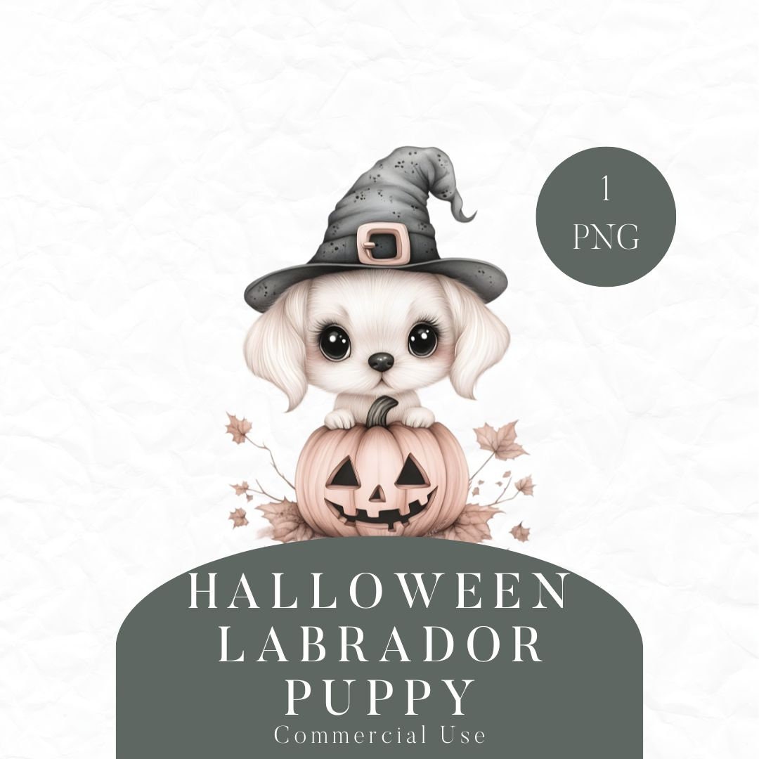 Halloween Puppy Clipart, Halloween Labrador, Spooky Season Clipart ...