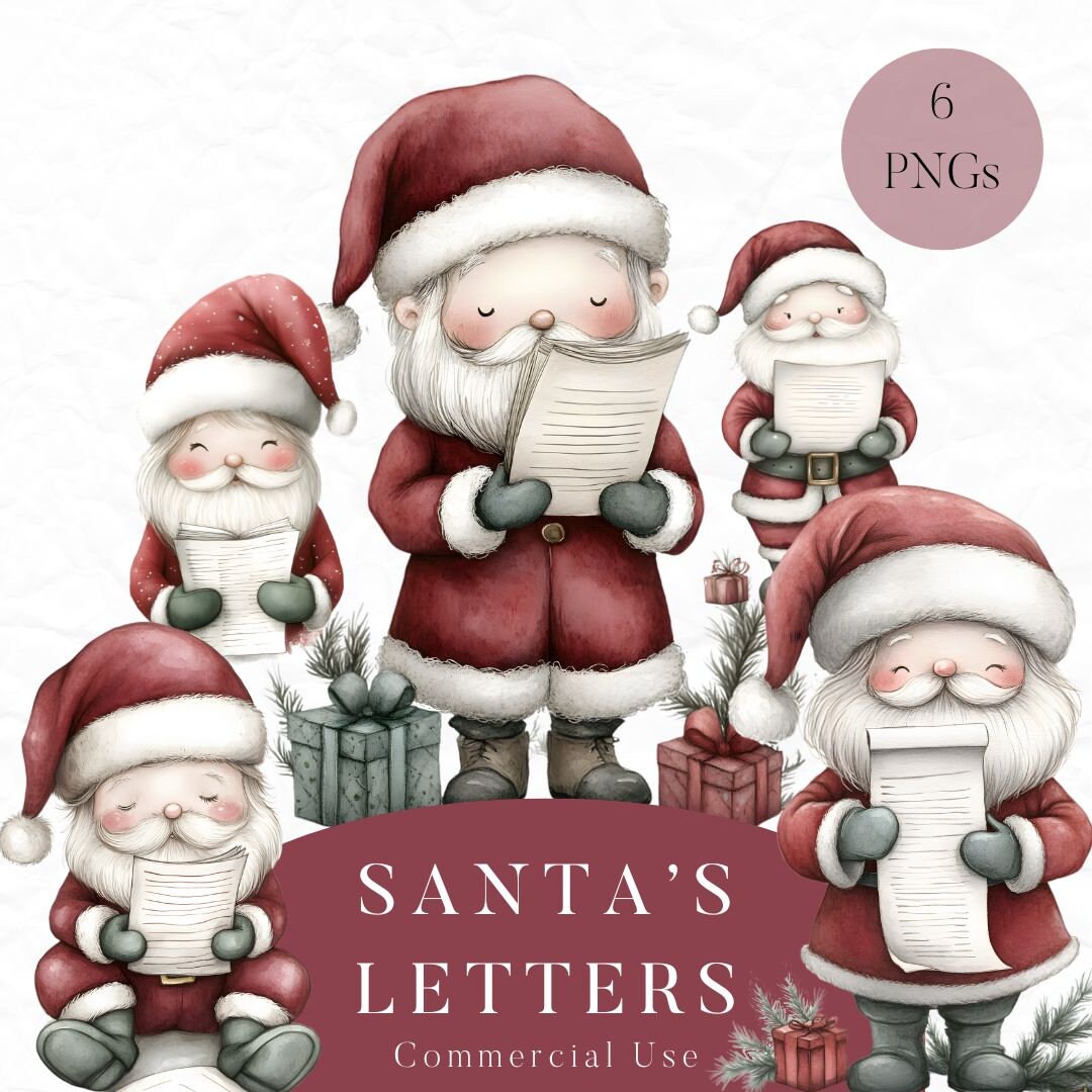 Santa Letters Clipart, Letter to Santa Claus, Transparent PNG ...