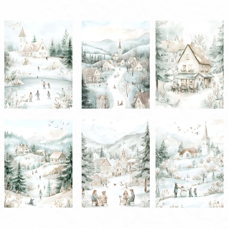15 Winter Wonderland Background Scenes, Snow Day, Nordic Snow Scene ...