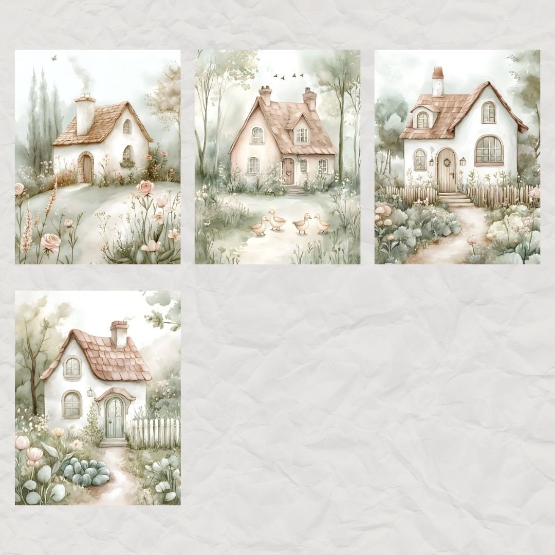 English Cottage Background, Cottage Junk Journal, Cozy Cottage, English ...