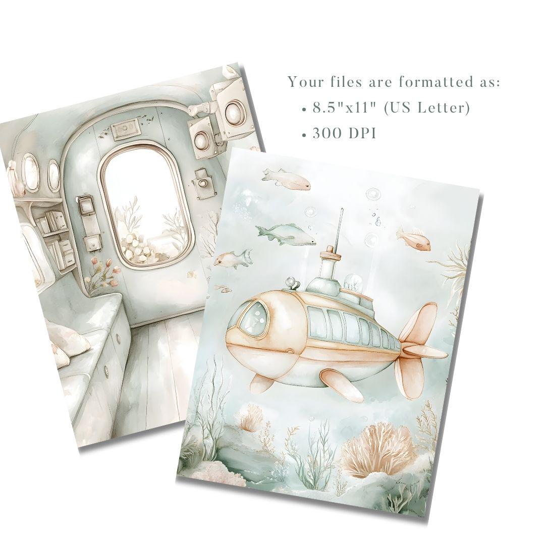 Under the Sea Kids Junk Journal Pages, Treasure Hunt Junk Journal ...