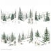32 Snowy Pine Forest Junk Journal Pages, Winter Landscape Printable ...