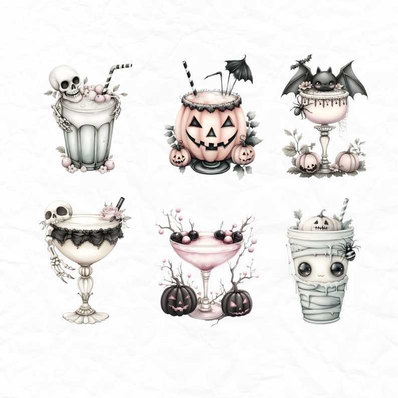 Halloween Cocktail Clipart, Spooky Cocktail, Party Invitation ...