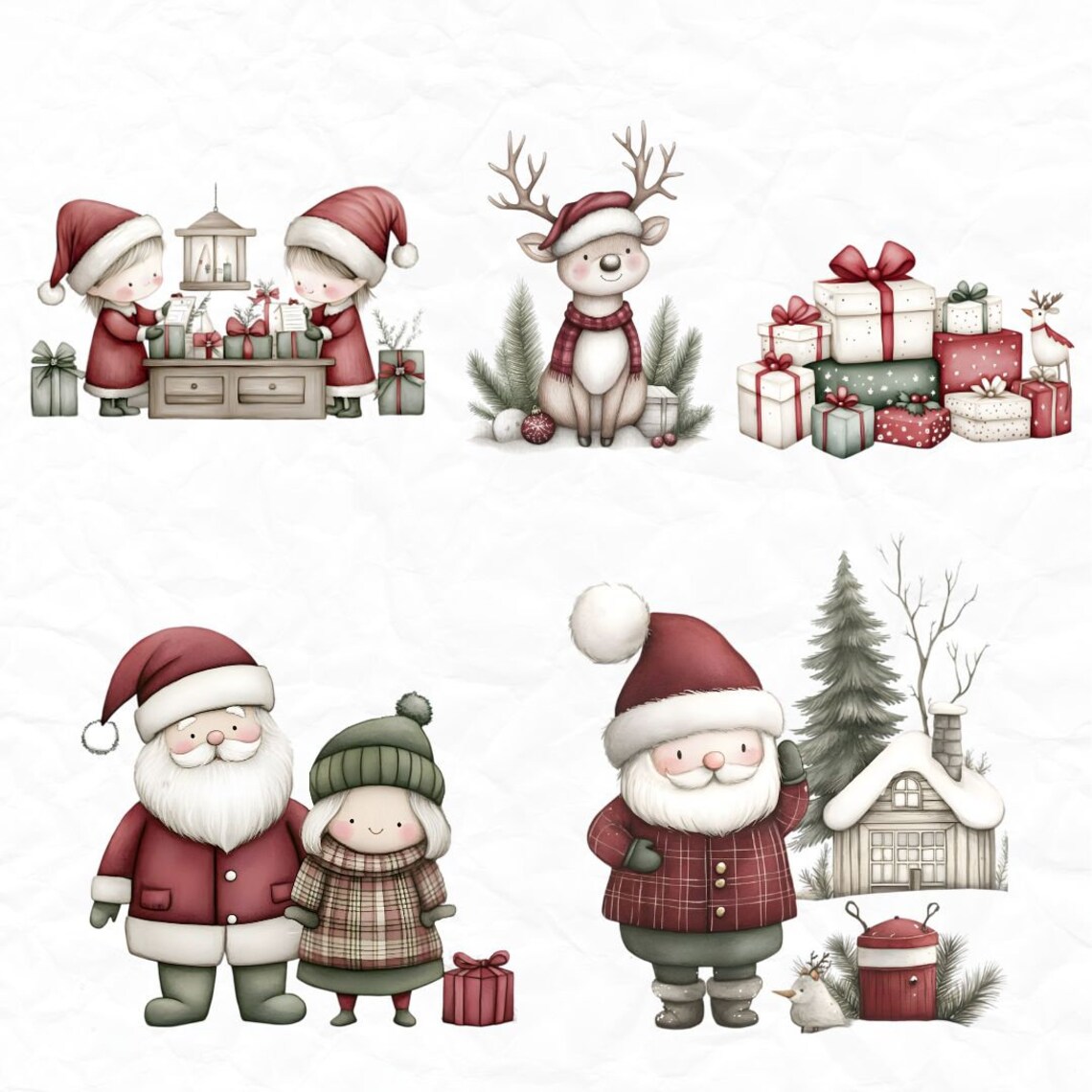 North Pole Clipart, Santa's Village, Christmas Clipart, Elf Clipart ...