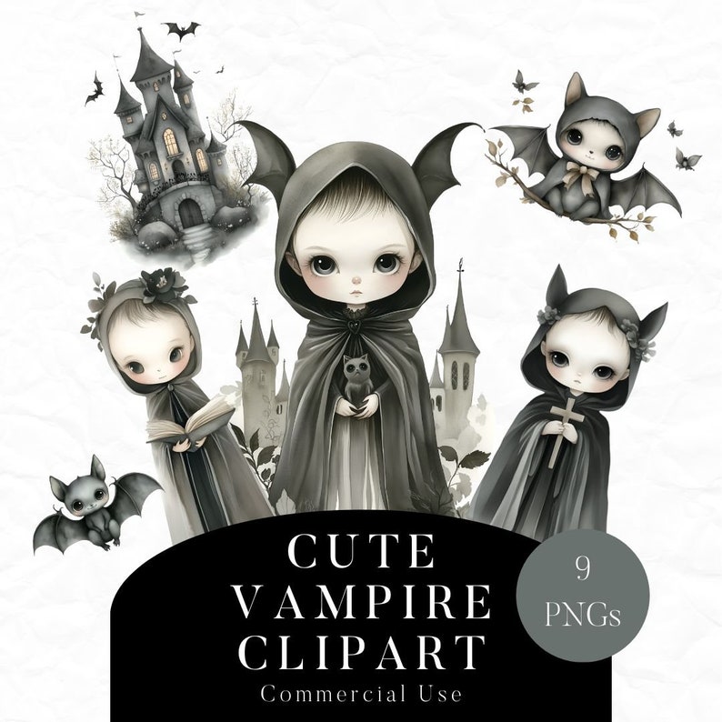 Vampire Clipart | Spooky Season Png | Instant Download | Commercial Use ...