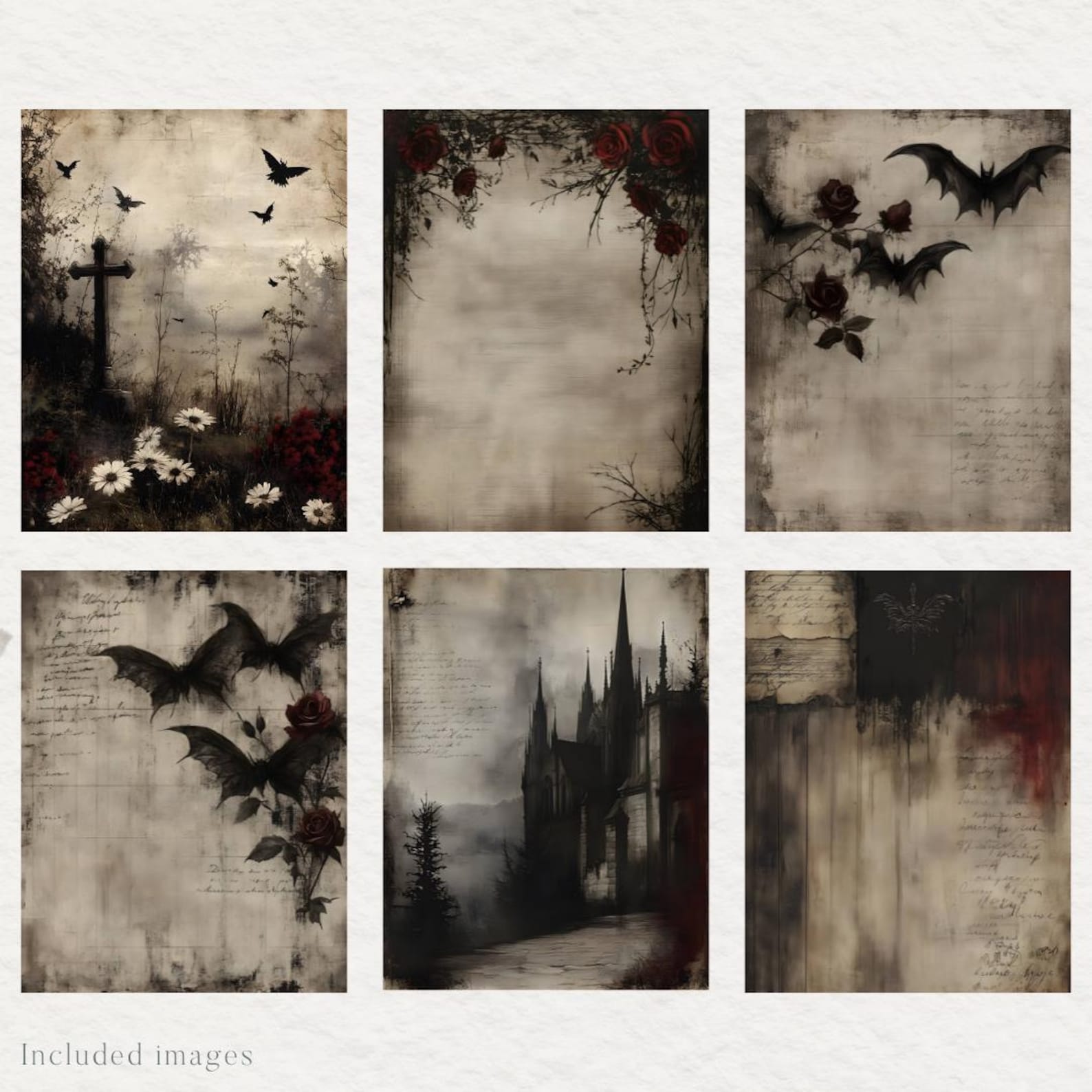 Vintage Vampire Junk Journal Pages- Gothic Vampire Paper- Haunting ...