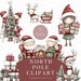 North Pole Clipart, Santa's Village, Christmas Clipart, Elf Clipart ...