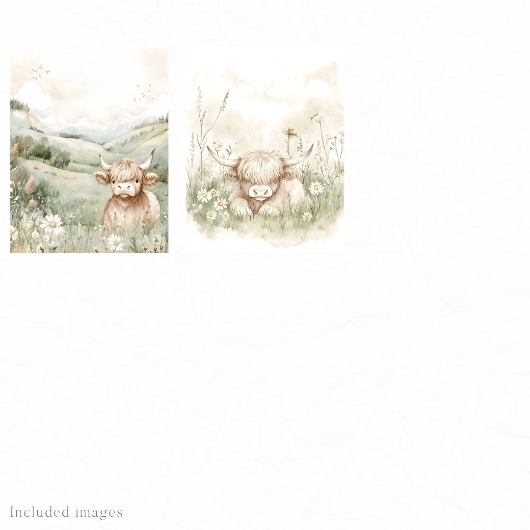Watercolor Spring Farm Animals Digital Papers, Farm Animal Junk Journal ...