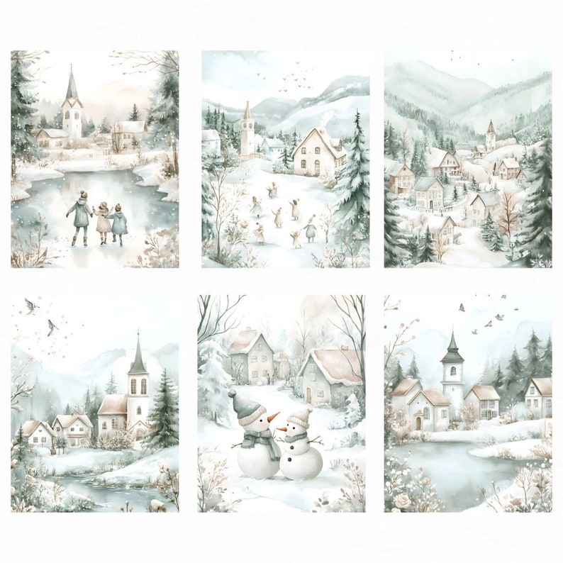 15 Winter Wonderland Background Scenes, Snow Day, Nordic Snow Scene ...