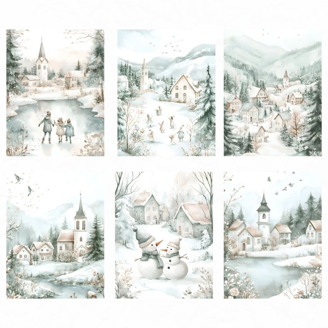 15 Winter Wonderland Background Scenes, Snow Day, Nordic Snow Scene ...