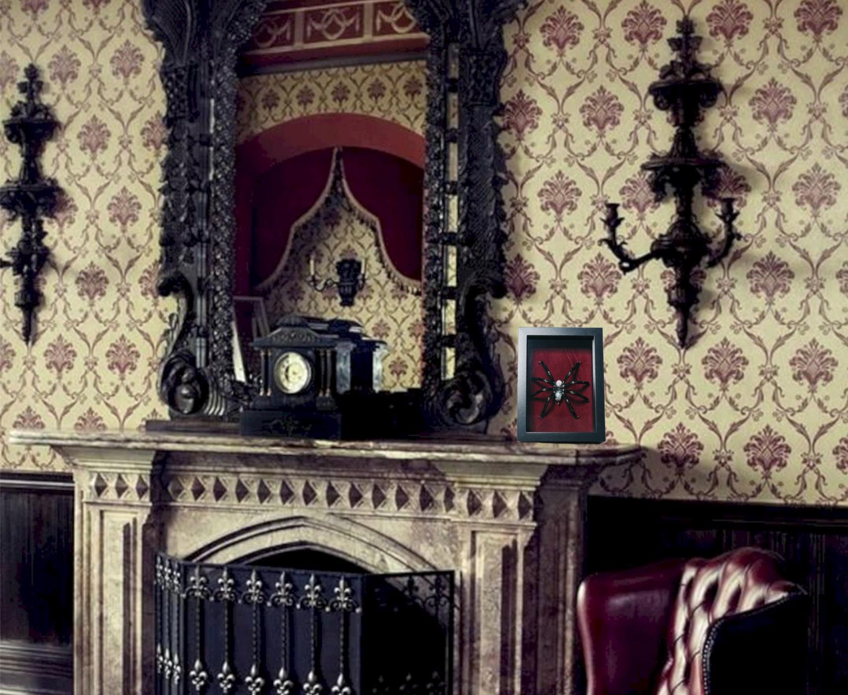 Black Beaded Spider Shadow Box - Etsy