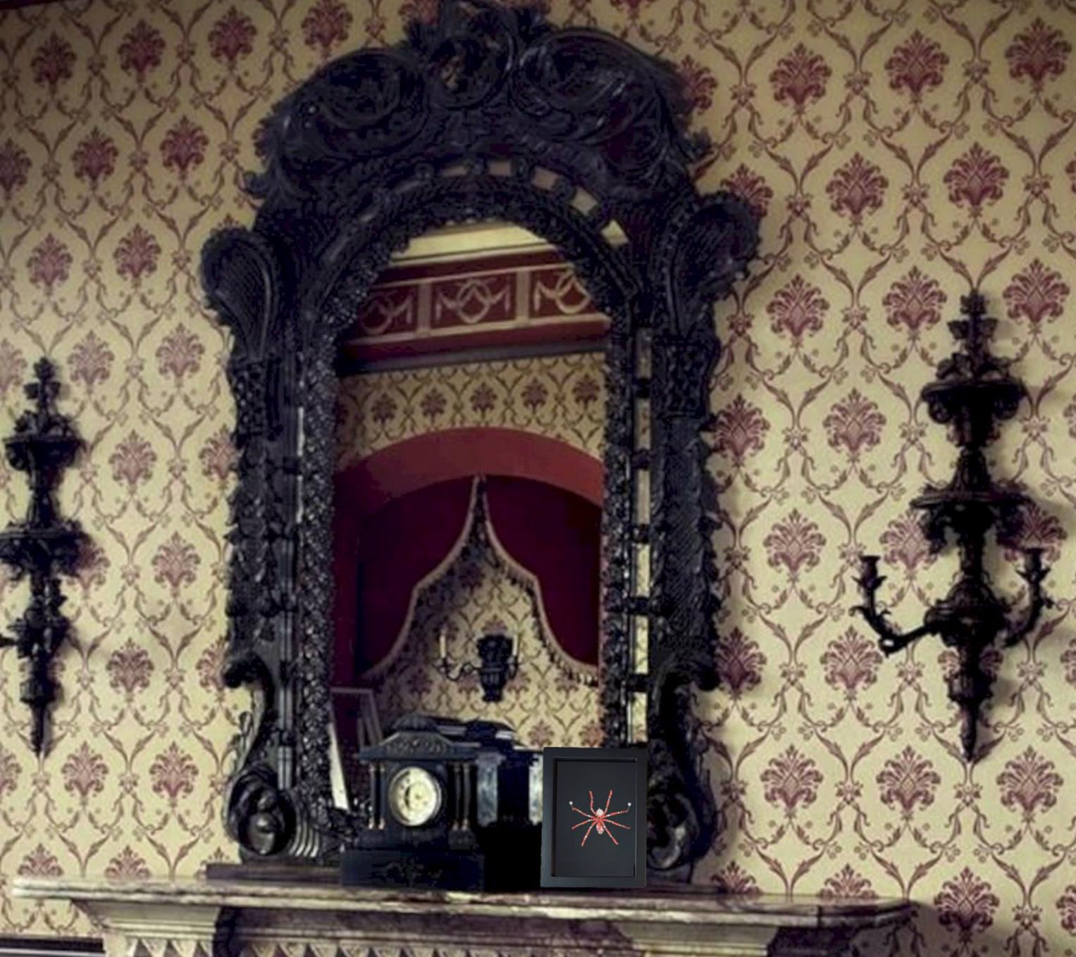 Red Glass Beaded Spider Shadow Box - Etsy