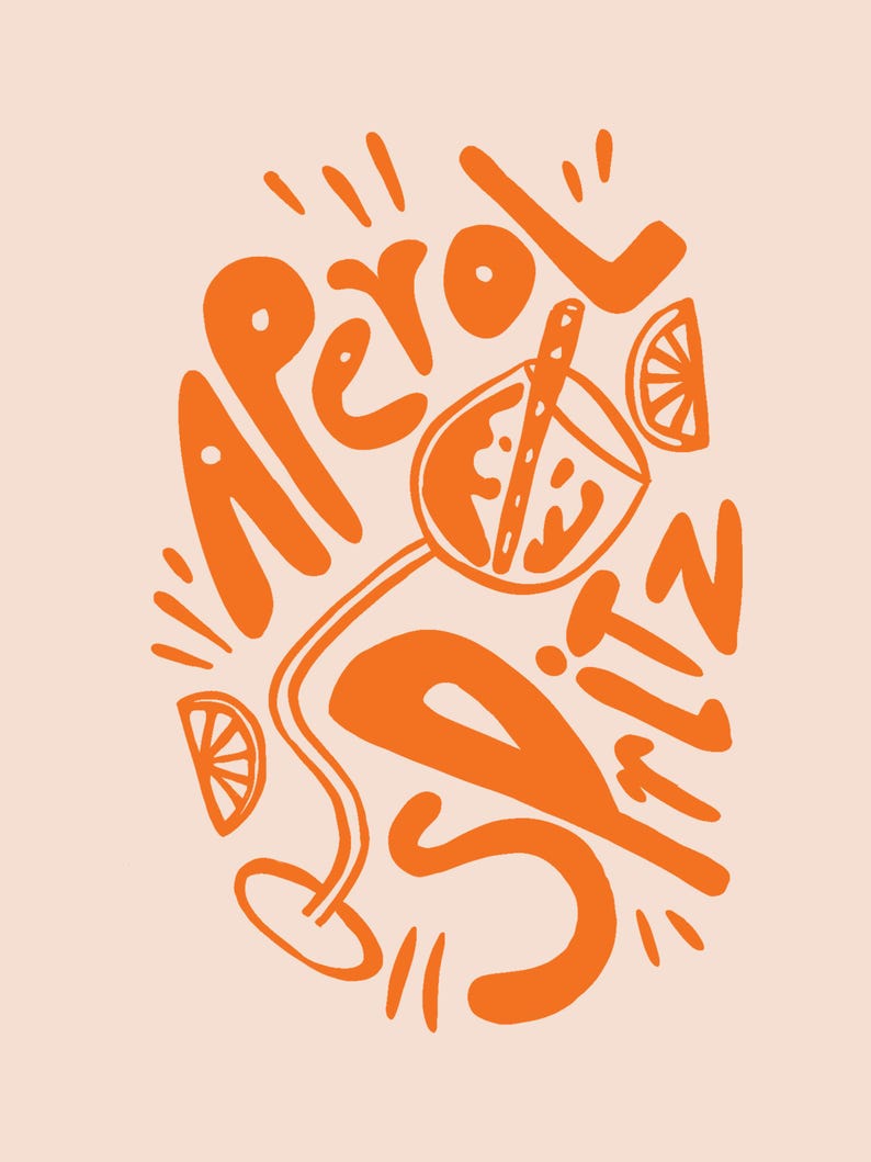 Aperol Spritz Cocktail - Etsy