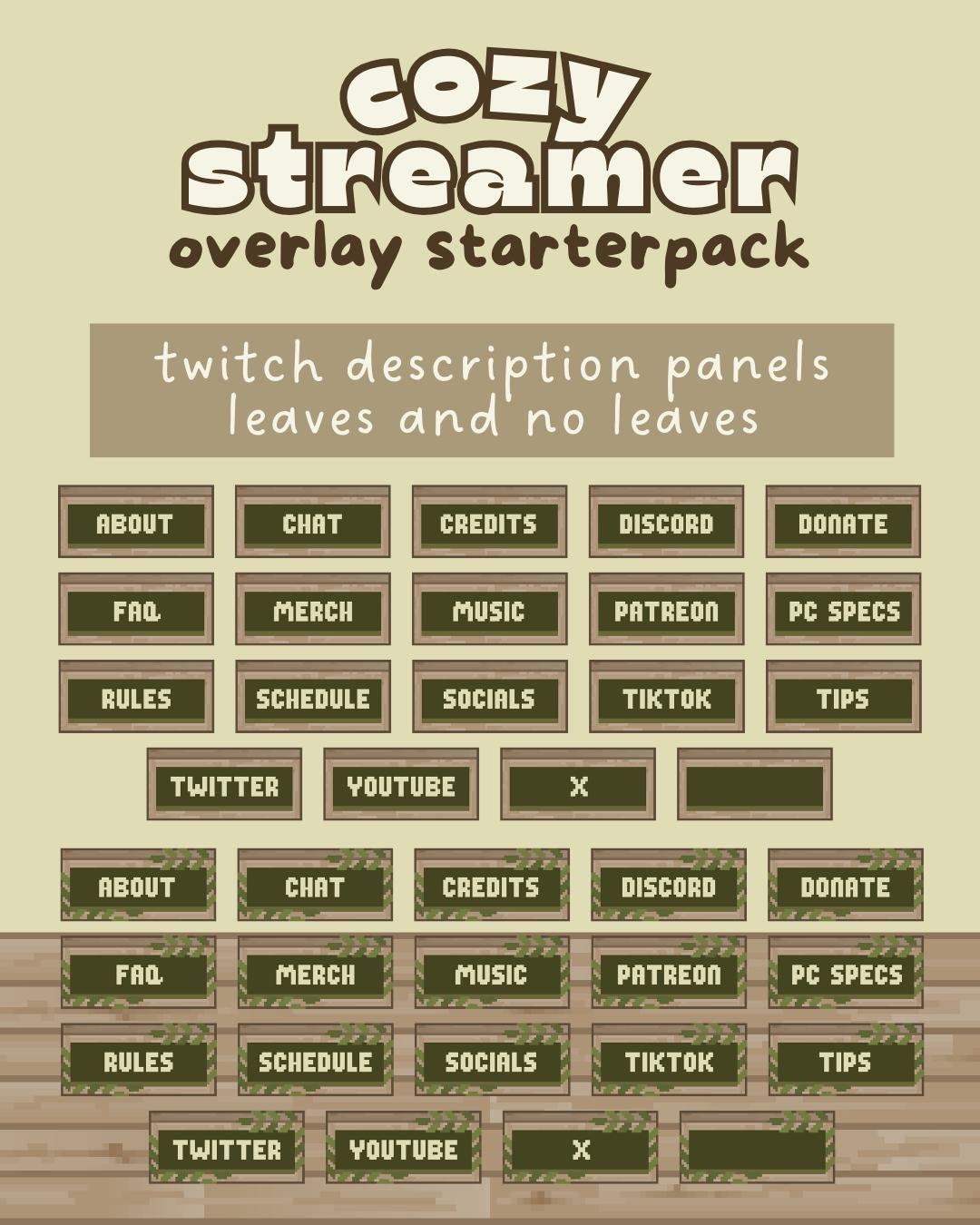 Streamer Pixel-art Overlay Starter Pack - Twitch OBS Streamlabs - Etsy