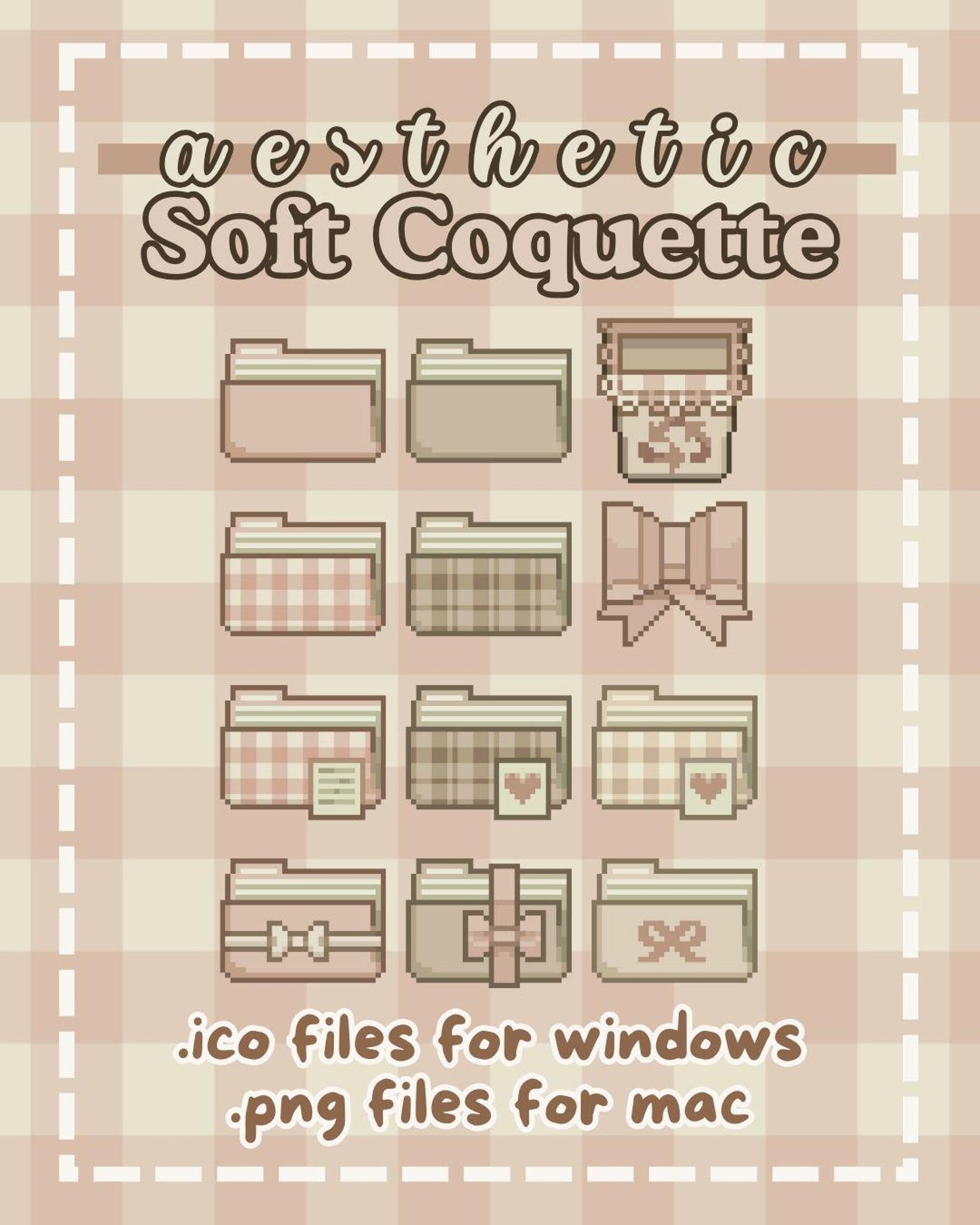 Soft Pink Coquette Desktop Folders – 139 Icons (PNG & ICO) - Etsy