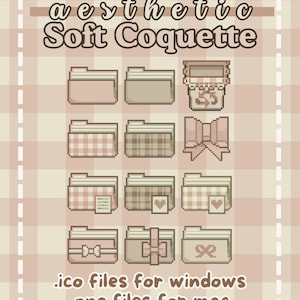 Soft Pink Coquette Desktop Folders – 139 Icons (PNG & ICO) - Etsy