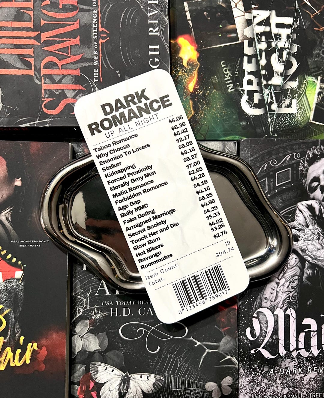 Receipt Trope Bookmark, Dark Romance Tropes, Dark Romance Trope ...