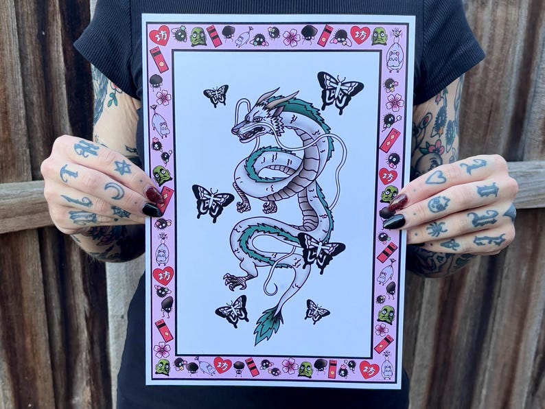The Kohaku River I Spirited Away Haku Dragon Studio Ghibli Inspired ...