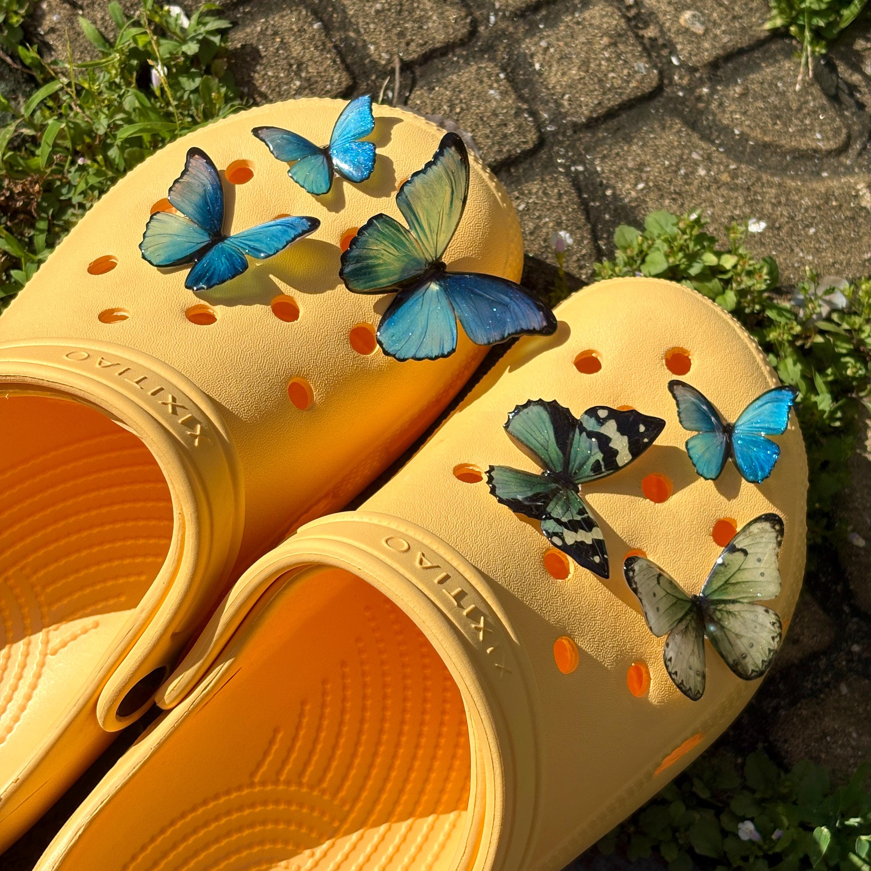Butterfly Shoe Charm, 3D Realistic Wings Shoe Clips, Handmade Resin ...