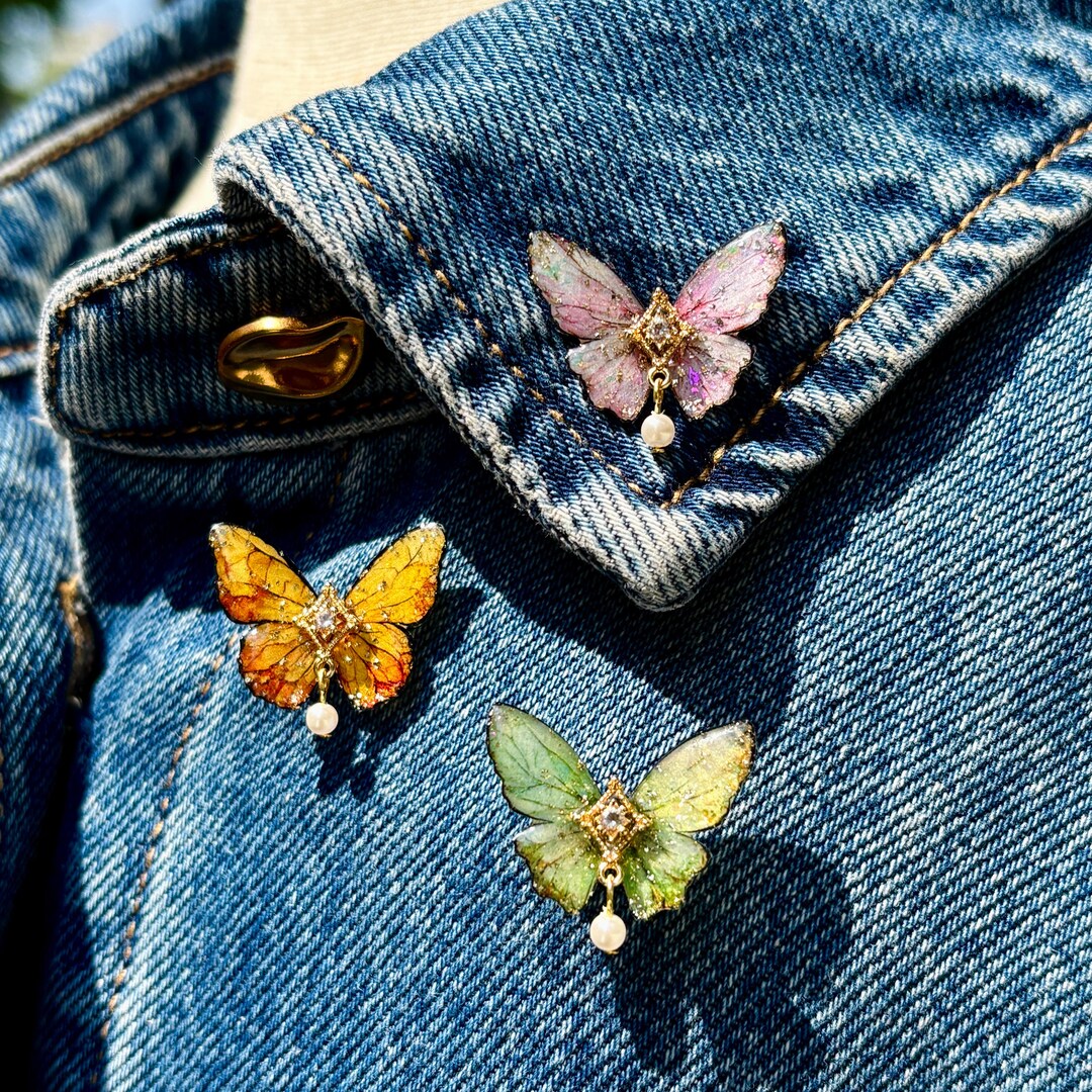 Delicate Butterfly Pin Badge, Butterfly Mini Pins, Cute Lapel Pin ...