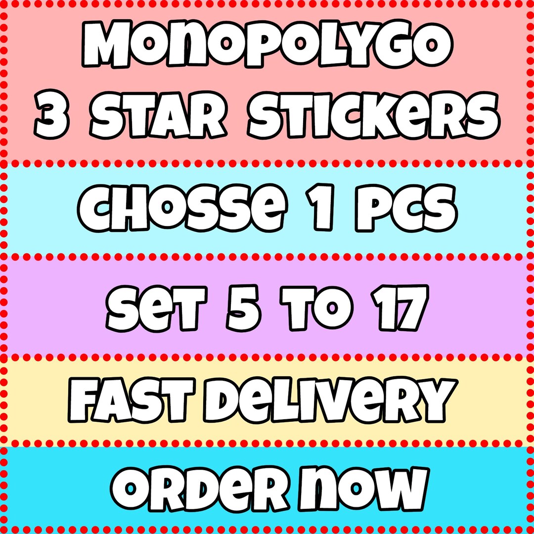 Monopolygo 3 Star Stickers 1 Piece Marvel Album - Etsy