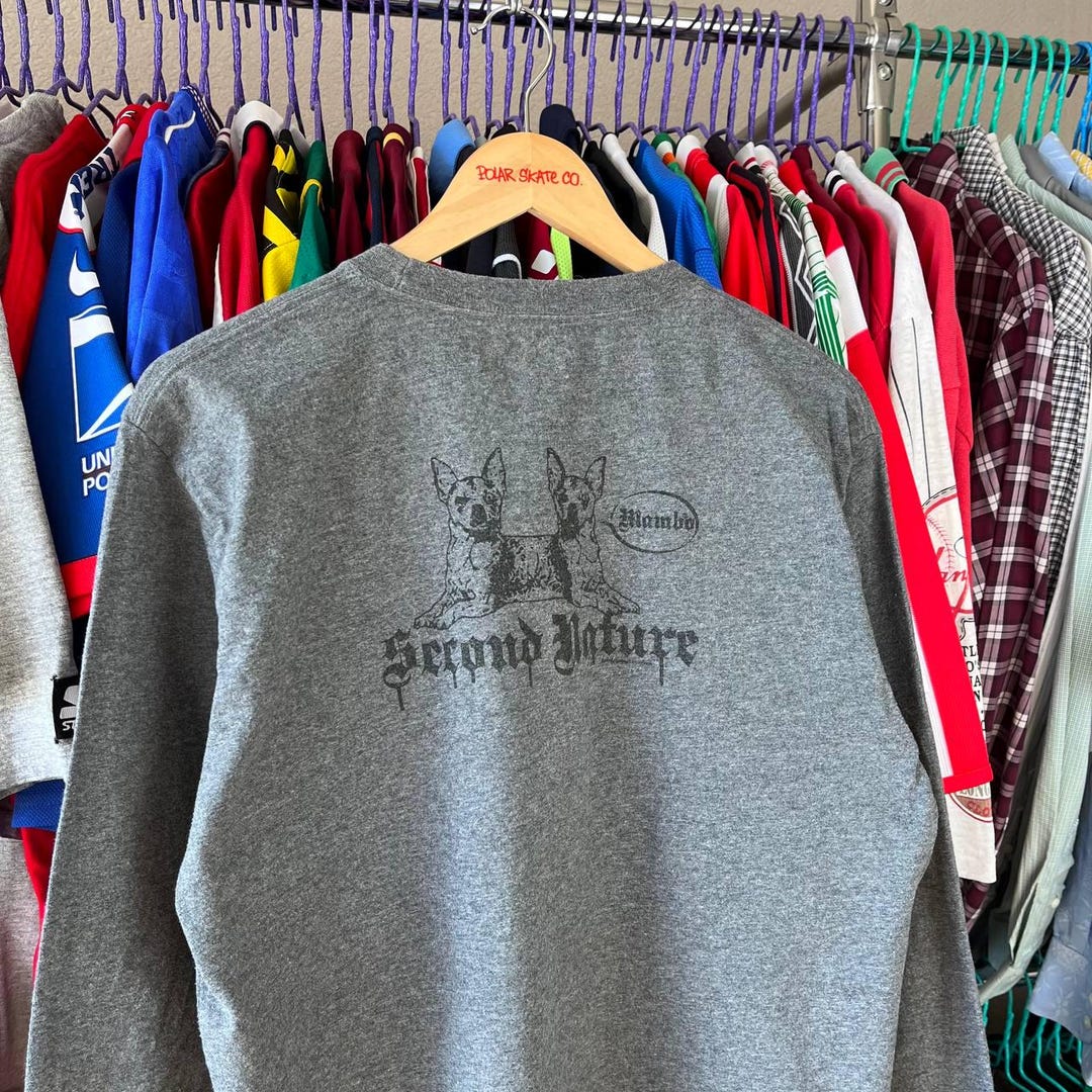 Vintage MAMBO Surf Deluxe Second Nature 2 Dogs Longsleeve Shirt Size M ...