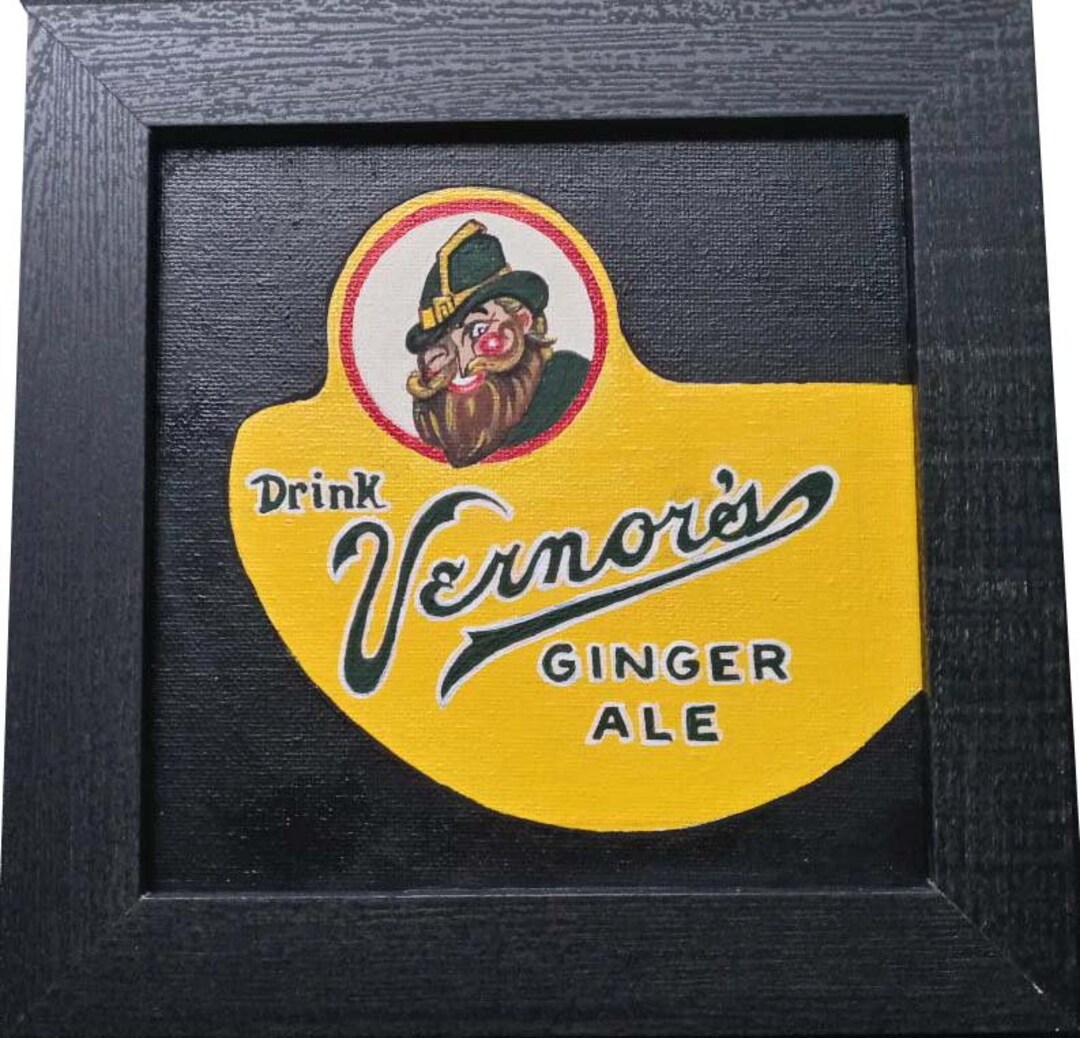 Hand Painted Vernor's Vintage Label Wall Hanging - Etsy