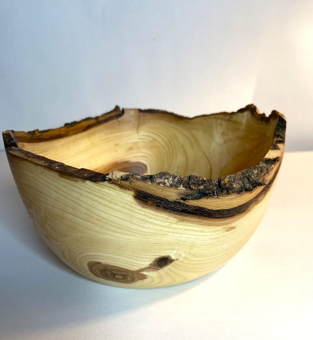 Handcrafted Live Edge Ash Wood Bowl: Rustic Centerpiece (7" X 3.5") - Etsy