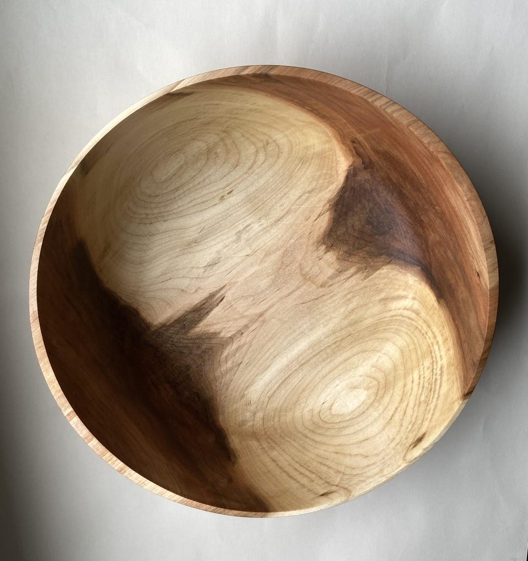 Hand-turned Large Wood Bowl, Artisan Made Fruit Bowl or Salad Bowl ...