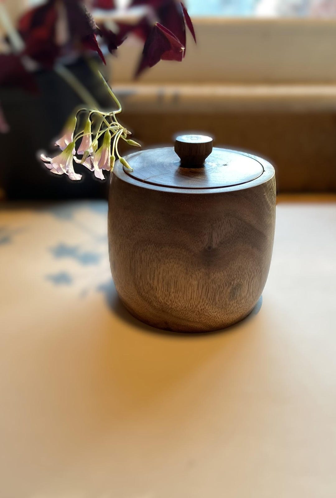 Wooden Canister With Lid, Organic Walnut Storage Box, Spice Box, Tea or ...