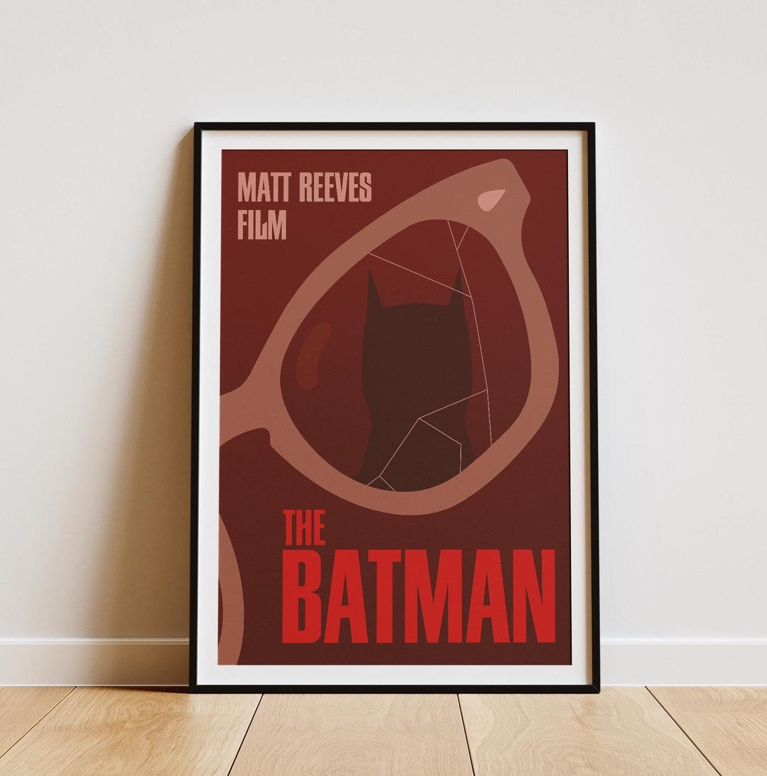 The Batman Minimalist Movie Poster Wall Art Decor Original Design ...