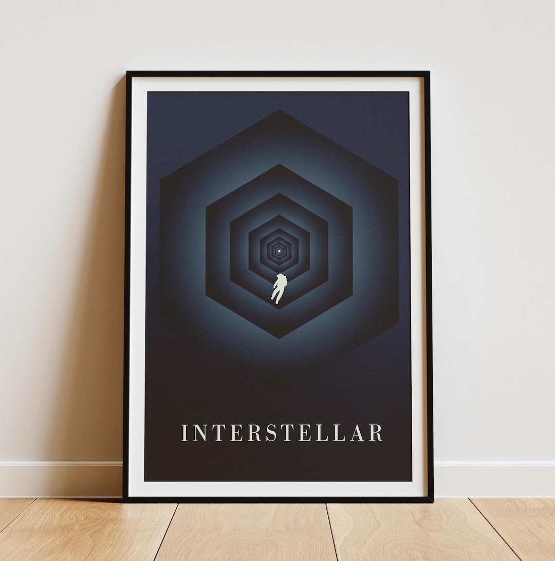 Minimalist Interstellar Movie Tesseract Poster Wall Art Design ...
