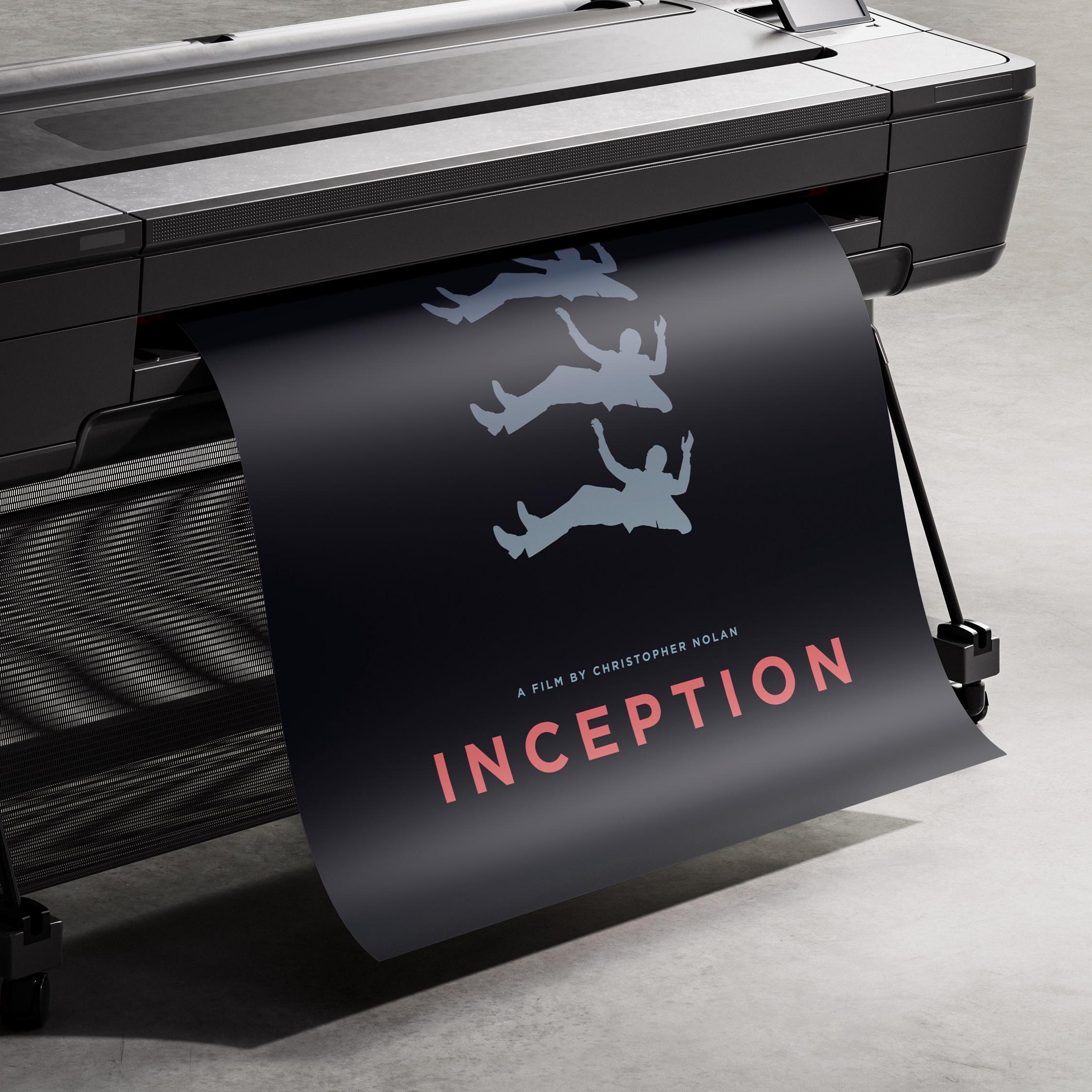 Minimalist Movie Poster Design Inception Wall Art Sci Fi Movie Print ...