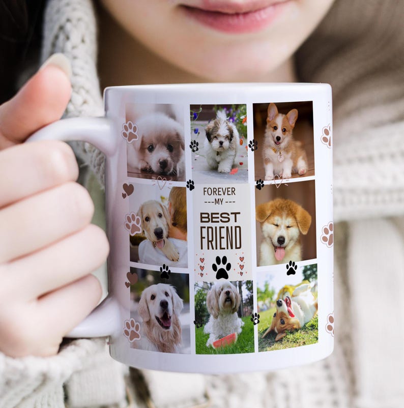 Personalized Photo Collage Mug, Customizable Pet Lovers Mug , Pets ...