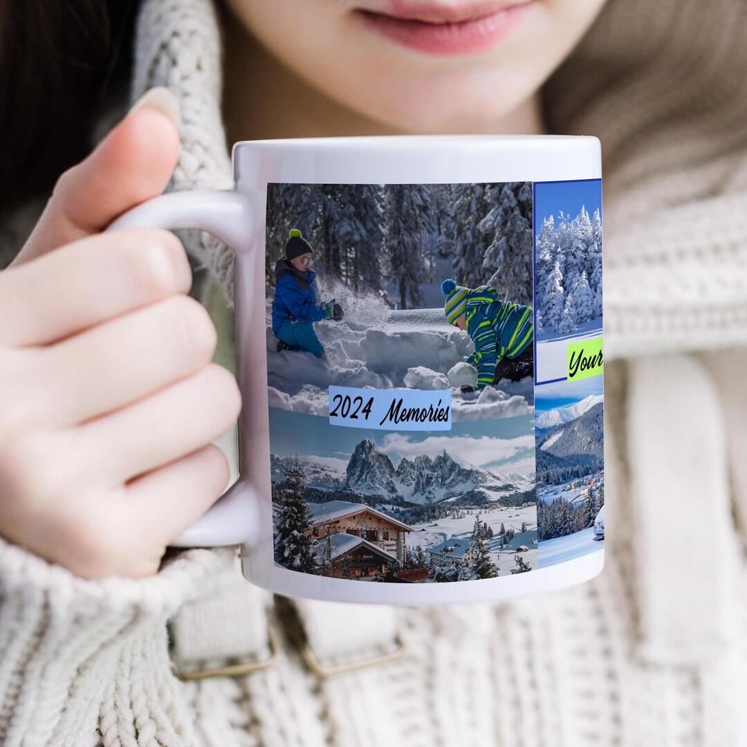 Custom Photo Collage Mug With Name & Year, Personalized Memory Cup ...