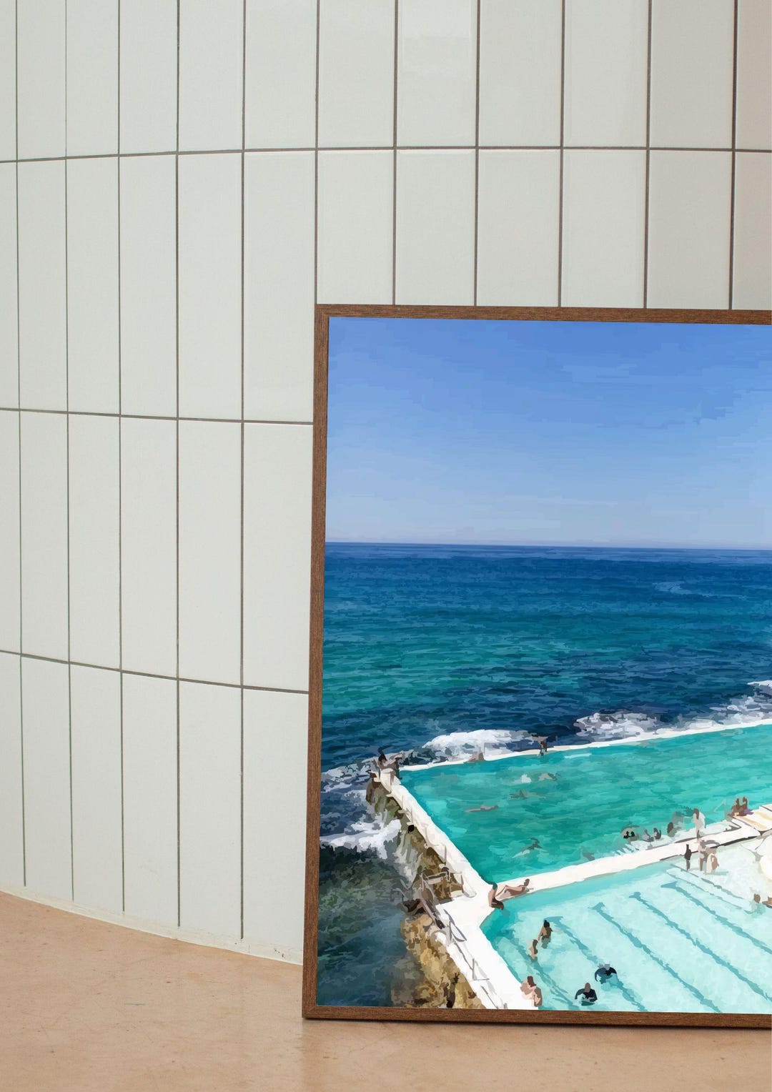 Bondi Beach Poster Icebergs Australian Travel Poster - Etsy