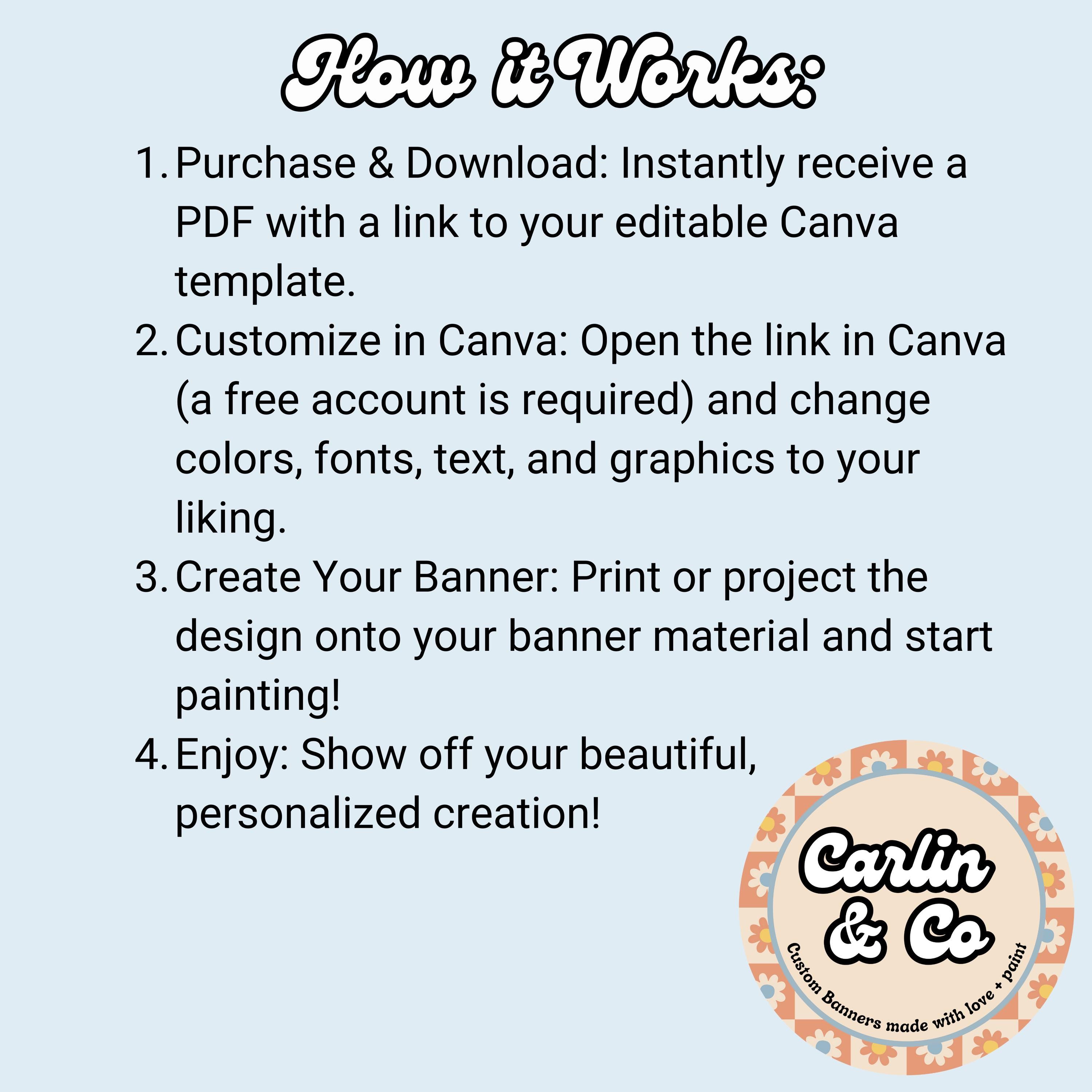 Hello Fall Banner Canva Template | Editable Autumn Party Sign | Instant ...