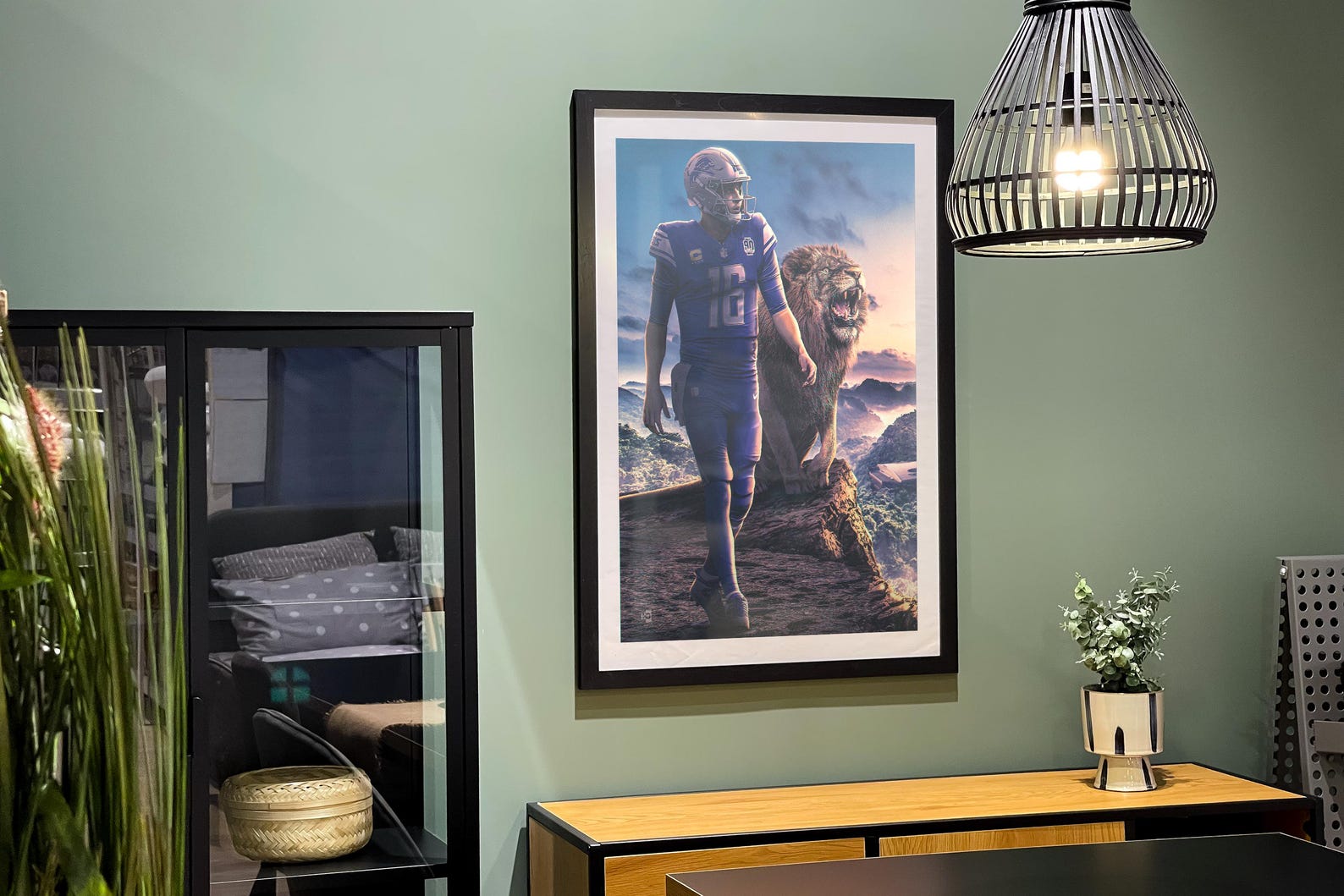 Jared Goff Lion King Poster Roaring Lion on Cliff Art - Etsy
