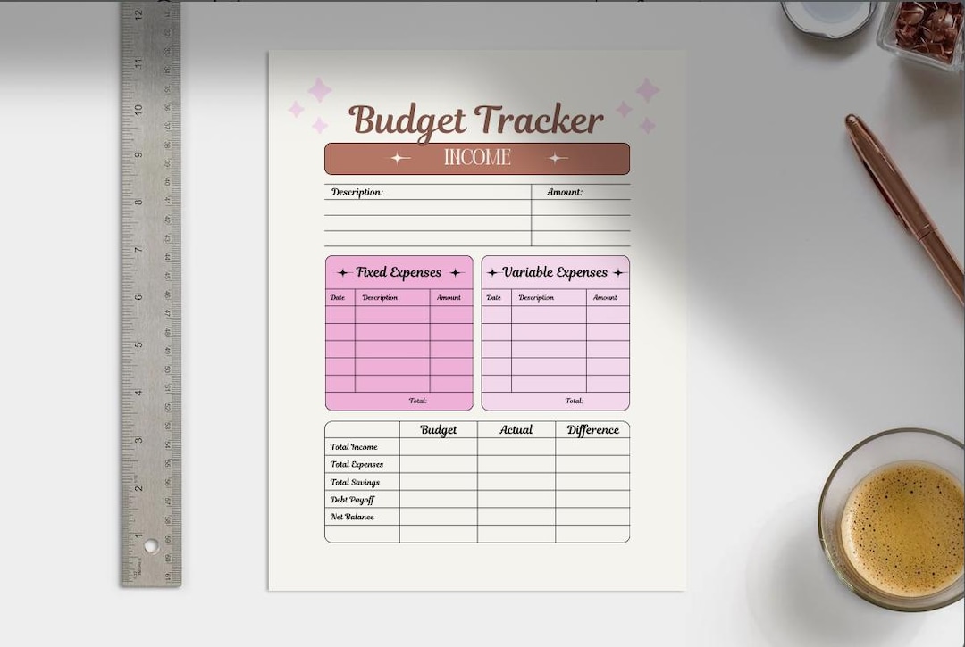 Budget Planner, Template for Budget Planning, Budget Organiser, Finance ...