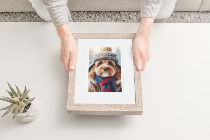 Cavapoo Cutie - Cosy Winter Bliss * PRINT ONLY * - Etsy