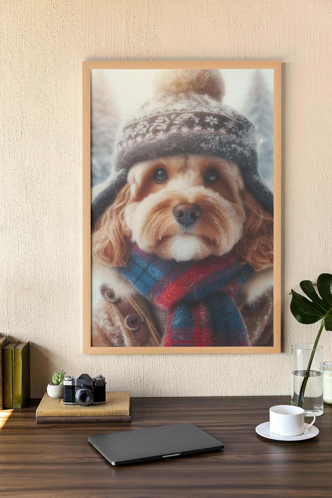 Cavapoo Cutie - Cosy Winter Bliss * PRINT ONLY * - Etsy