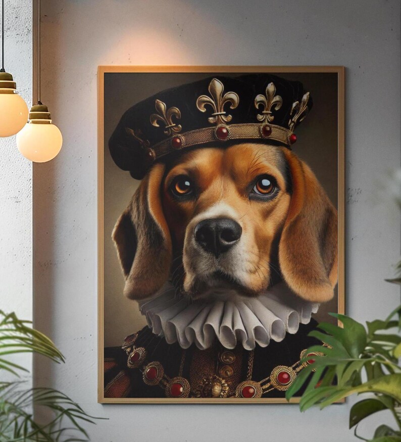 Regal Beagle - Beagle Dog Prince 14th Century Portrait * PRINT ONLY ...
