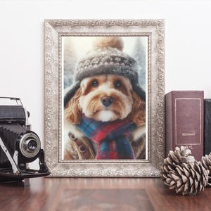 Cavapoo Cutie - Cosy Winter Bliss * PRINT ONLY * - Etsy