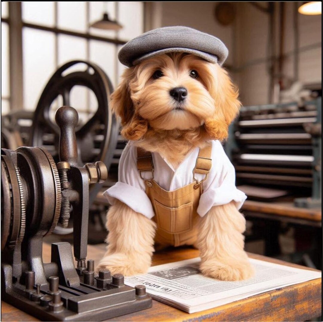 Cavapoo Vintage Charm - Prints and Paws PRINT ONLY - Etsy