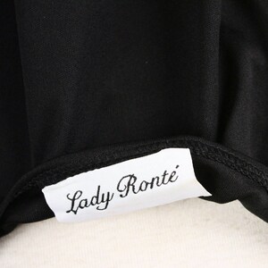 Vintage Lady Ronte Silver on Black Cocktail Dress, Elastic Waist, Size ...